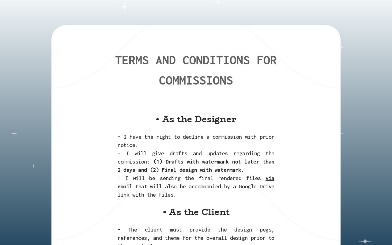 Terms and Conditions